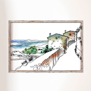 Provence Wall Decor. Printable Image. Nice Landscape. Romantic Provence ...