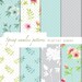 Spring Flowers Digital Paper Pack. Printable Floral Seamless Pattern ...