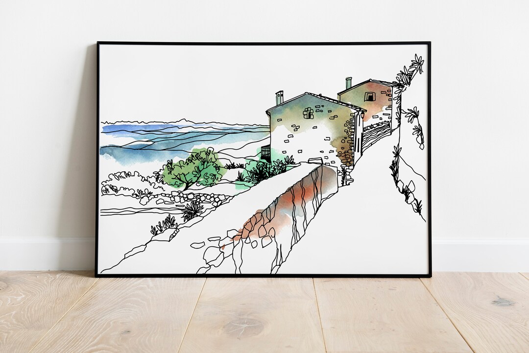 Provence Wall Decor. Printable Image. Nice Landscape. Romantic Provence ...
