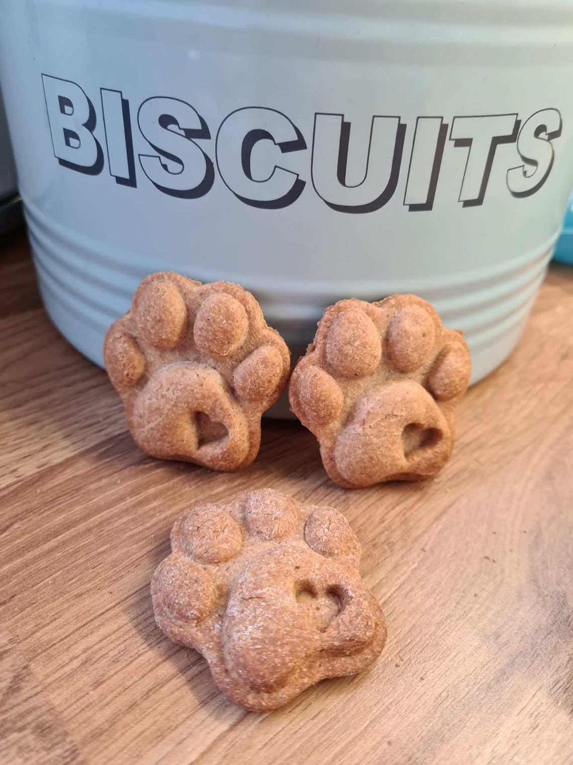Paw Print Dog Treats Homemade Peanut Butter - Etsy