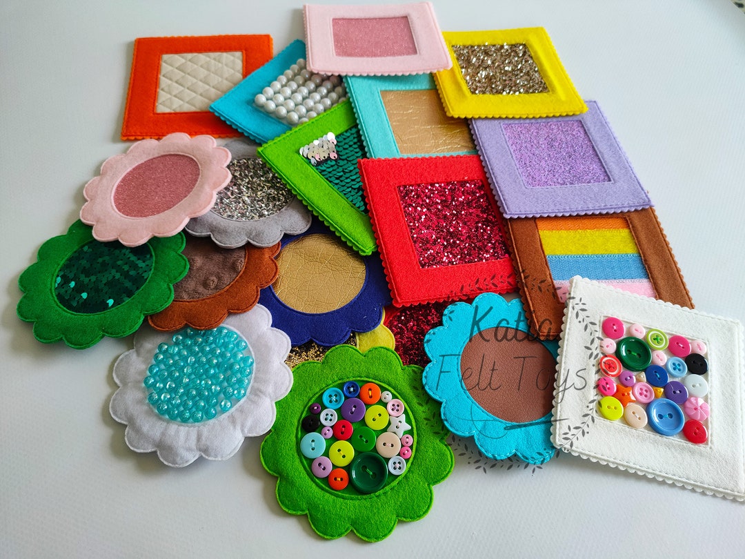 Tactile Sensory Cards Pack Safe Touch and Feel Felt Toys for Young ...