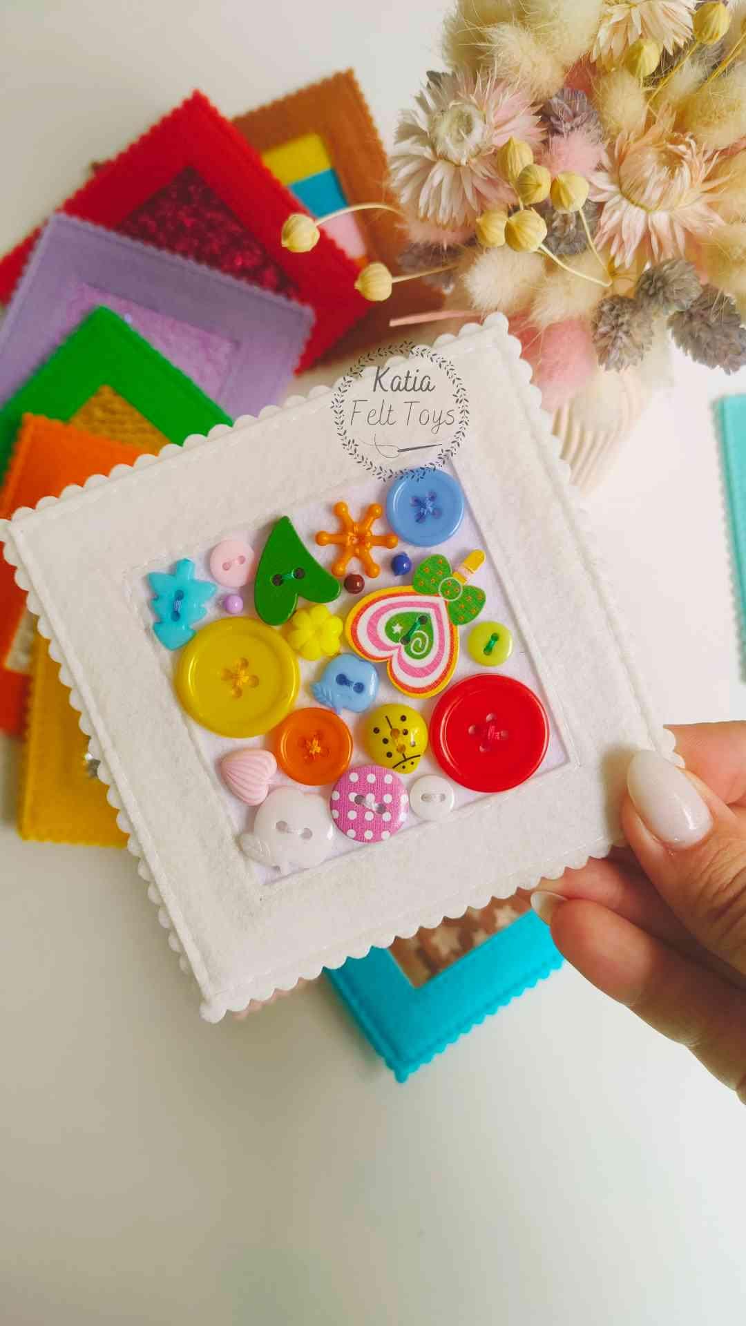 Tactile Sensory Cards Pack, Square Set 10 Cards, Motor Skills Toys ...