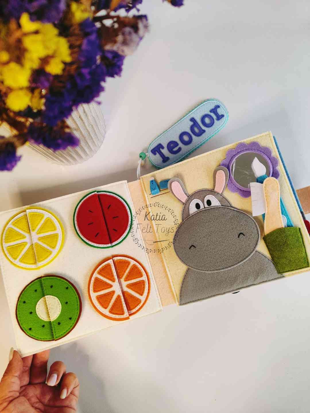 Felt Quiet Book "fox" - Clamshell Book for Kids That Helps to Learn ...