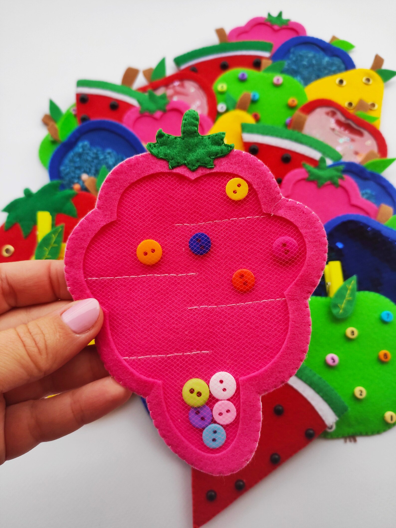 Tactile Sensory Fruits Are Safe Touch and Feel Felt Toys for - Etsy