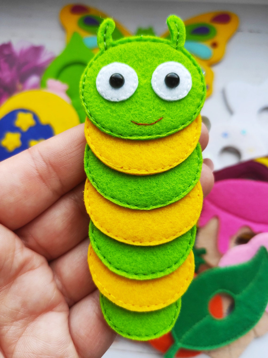 The Very Hungry Caterpillar Felt Story Educational Game for | Etsy
