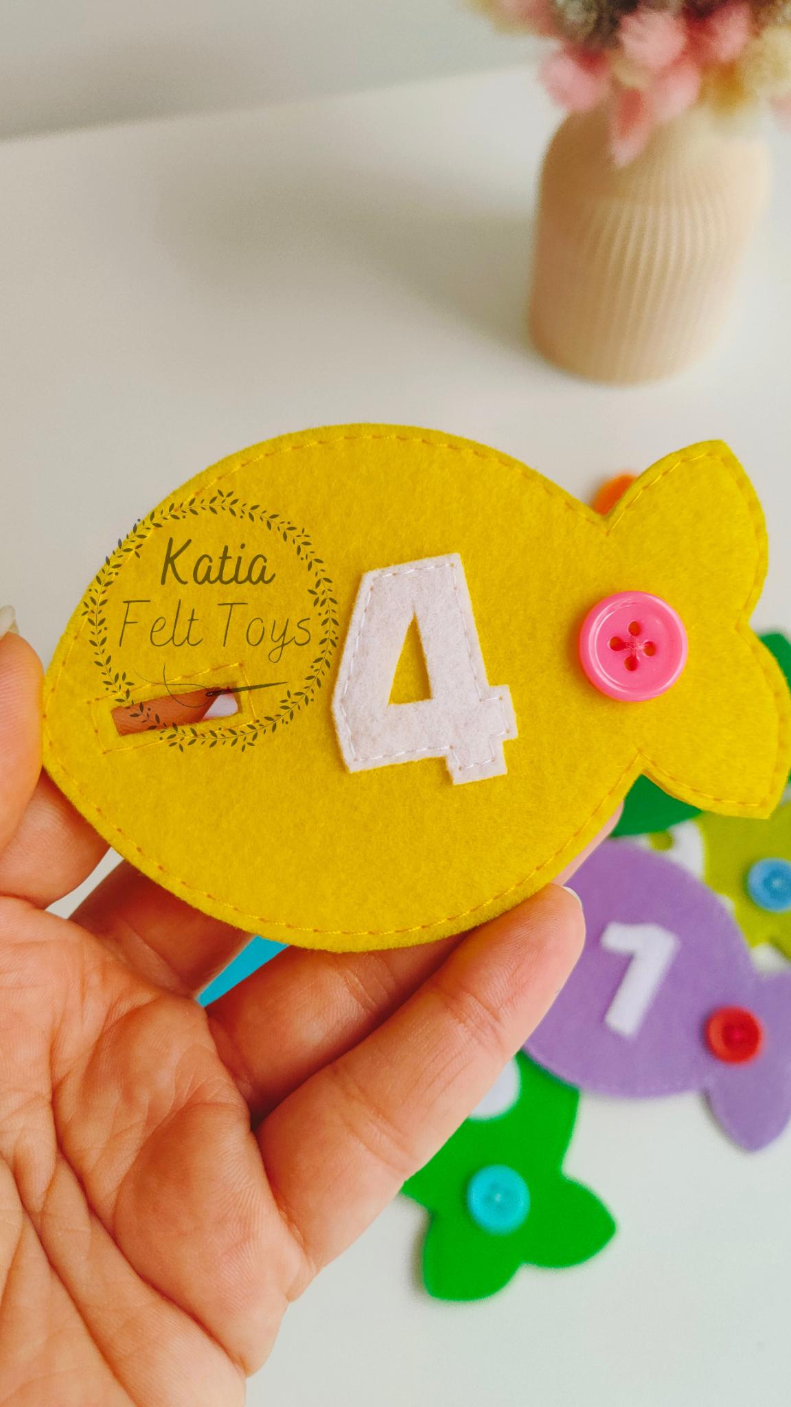 Rainbow Numbers Game, Counting Toy, Traveling Activity, Buttoning ...