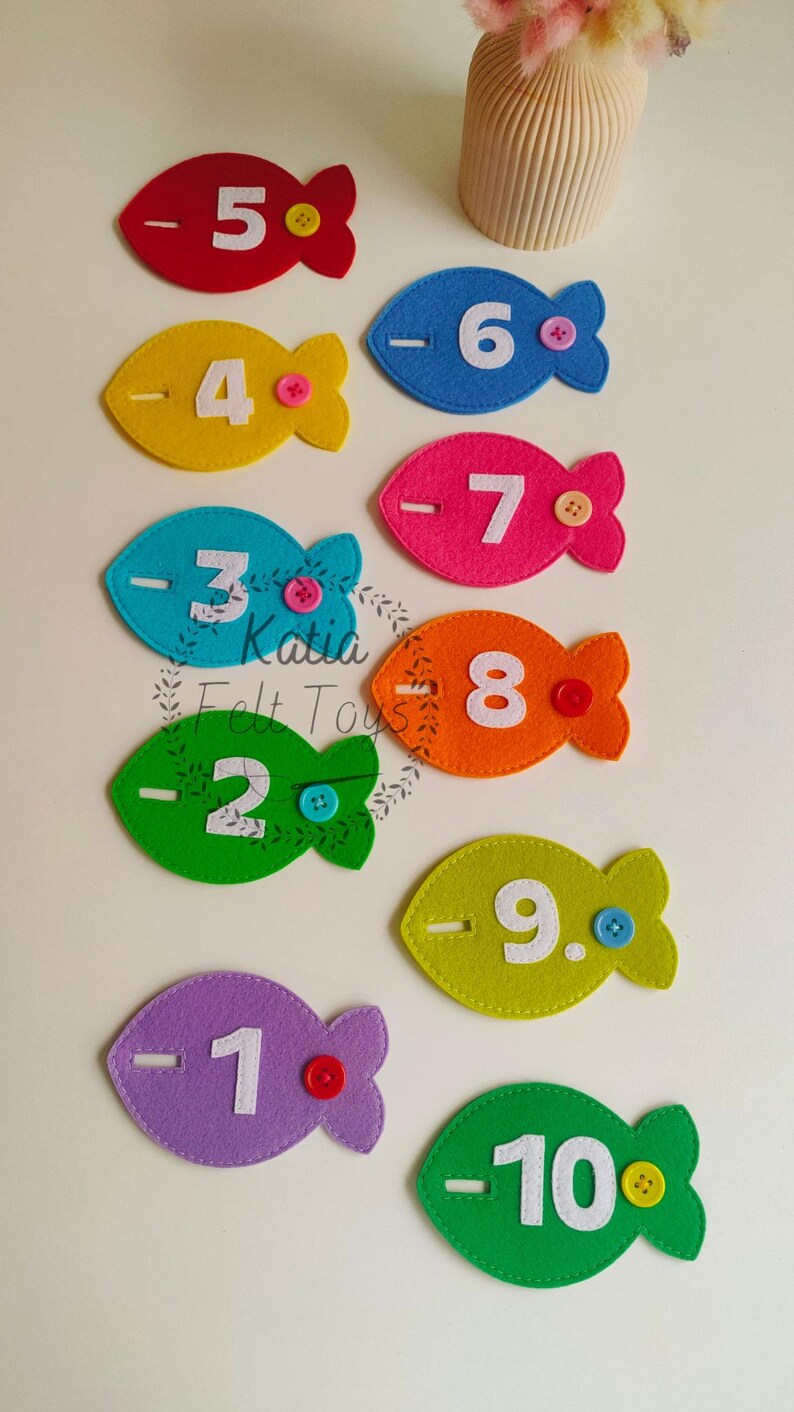 Rainbow Numbers Game, Counting Toy, Traveling Activity, Buttoning ...