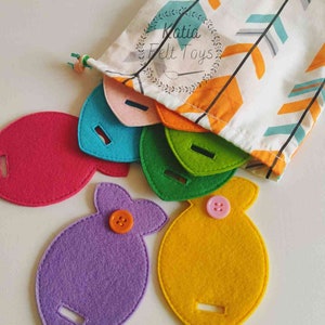 Buttoning Fishing Game, Montessori Buttoning, Fine Motor Skills ...