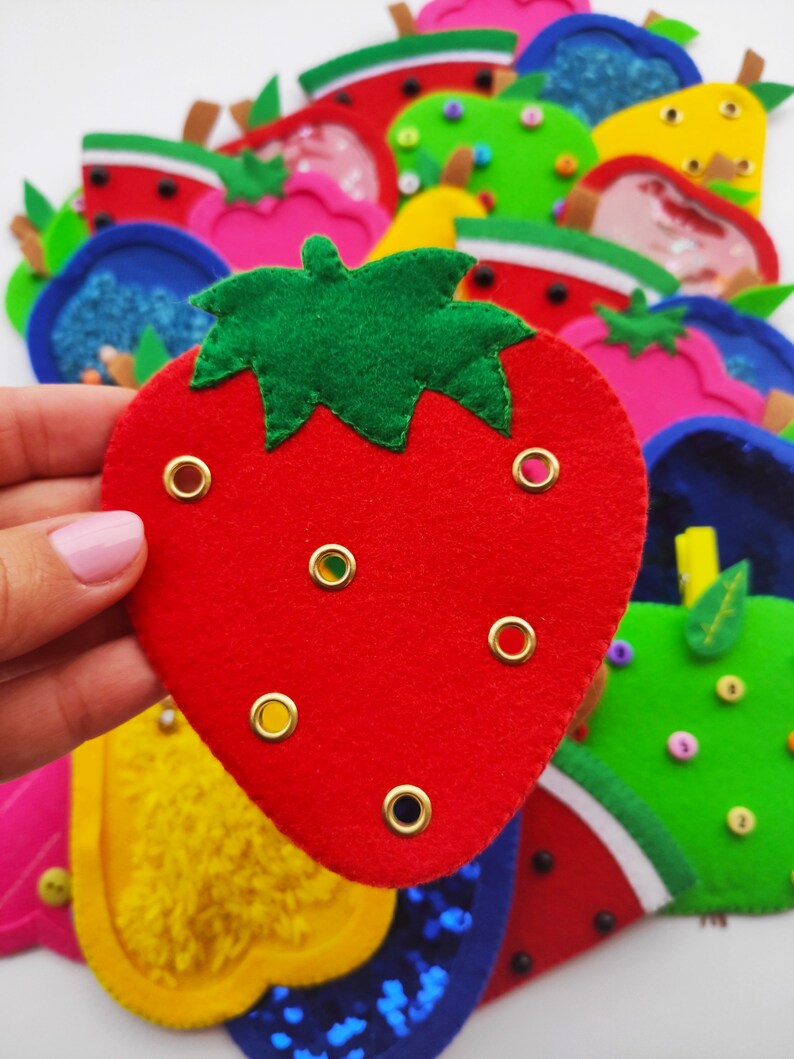 Tactile Sensory Fruits Are Safe Touch and Feel Felt Toys for | Etsy