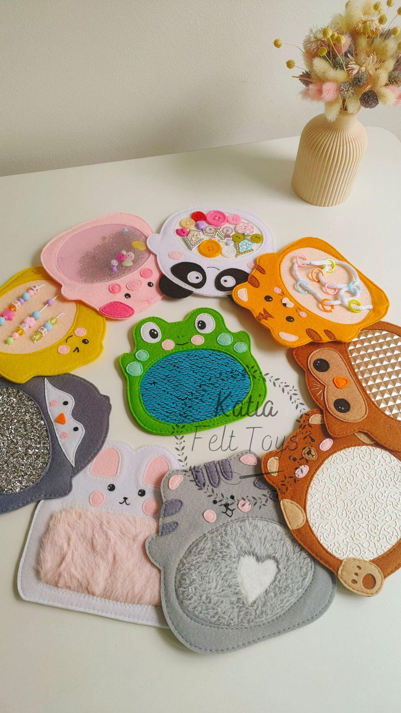 Sensory Animals Cards Pack - Safe Touch and Feel Felt Toys for Children ...