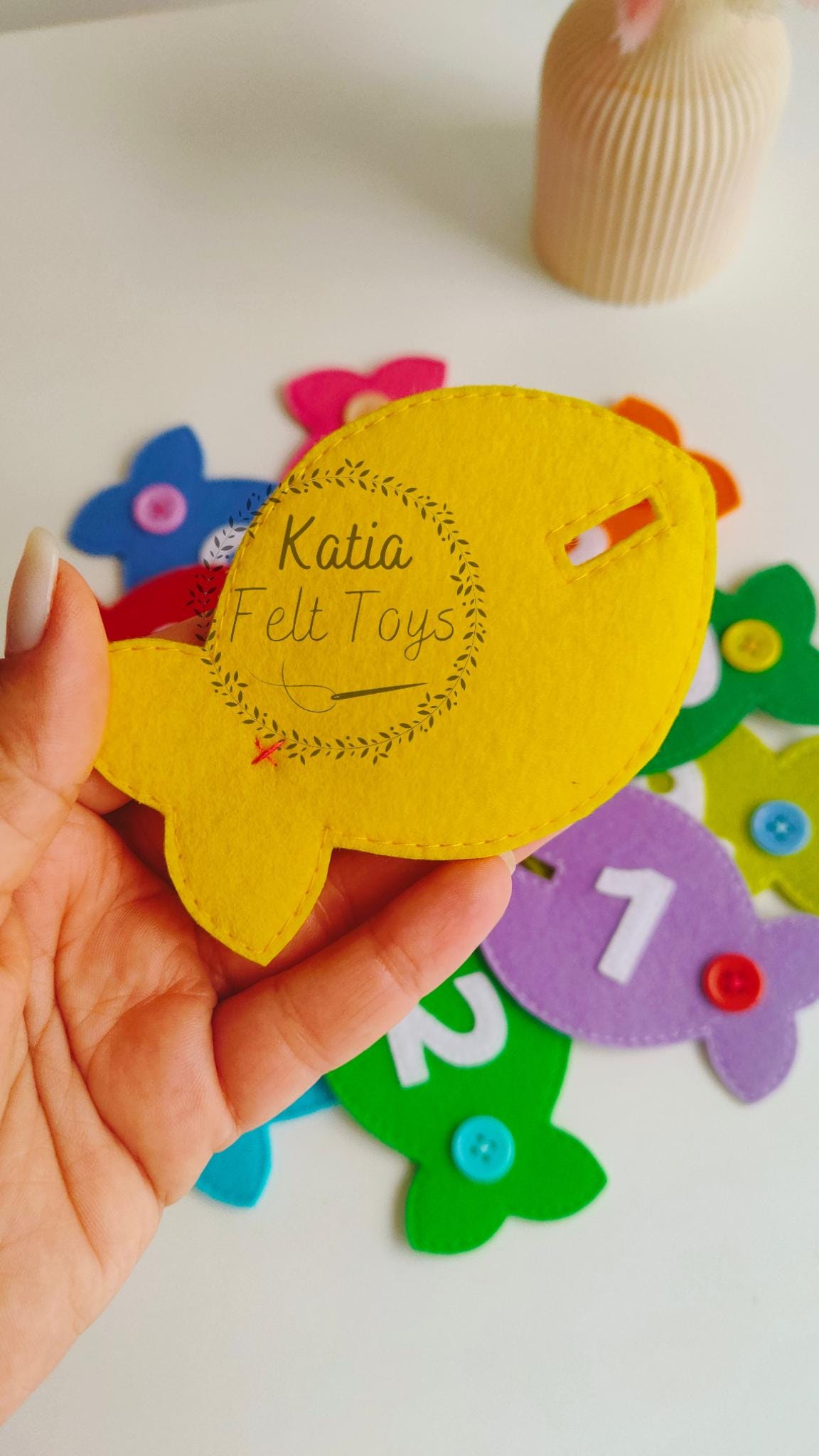 Rainbow Numbers Game, Counting Toy, Traveling Activity, Buttoning ...