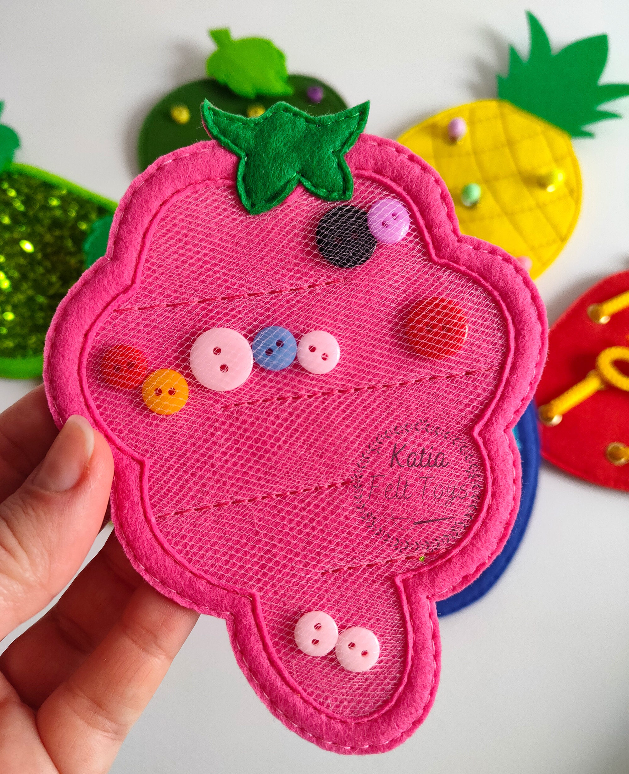 Tactile Felt Fruit Toys: Sensory Learning, Fine Motor Skills - Etsy