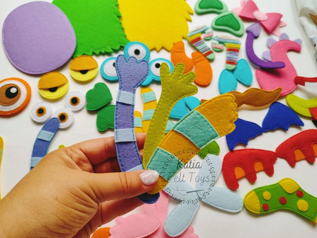 Monster Puzzle. Create Faces and Feelings for Monsters. Kids Craft ...