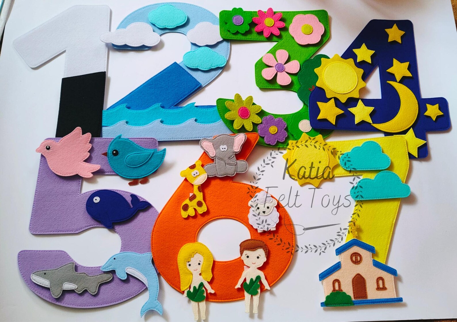 7-days of Creation, Sunday School, Bible Class Activity, Bible Felt ...