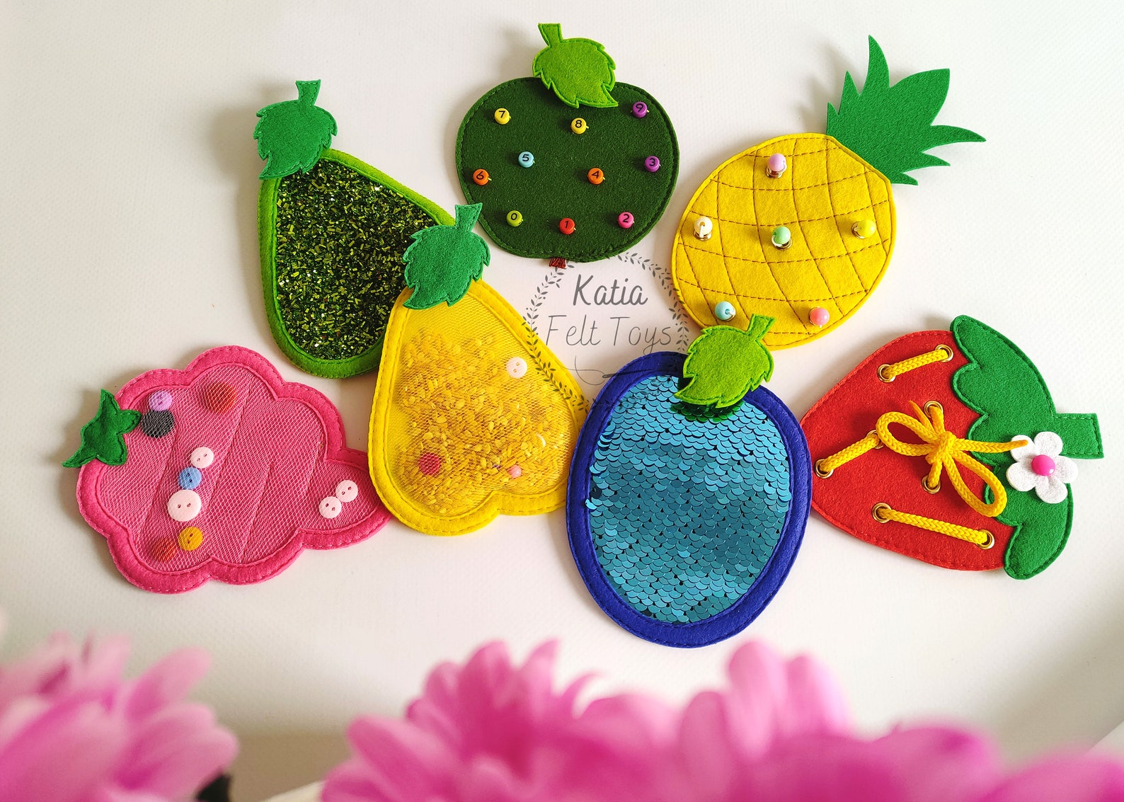 Tactile Felt Fruit Toys: Sensory Learning, Fine Motor Skills - Etsy
