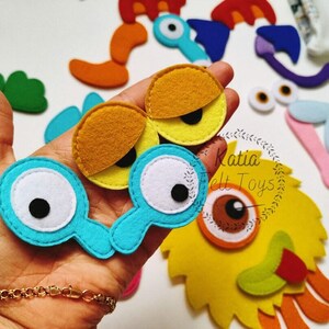 Monster Puzzle. Create Faces and Feelings for Monsters. Kids Craft ...