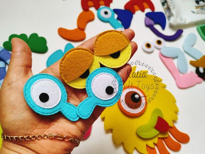 Monster Puzzle. Create Faces and Feelings for Monsters. Kids Craft ...