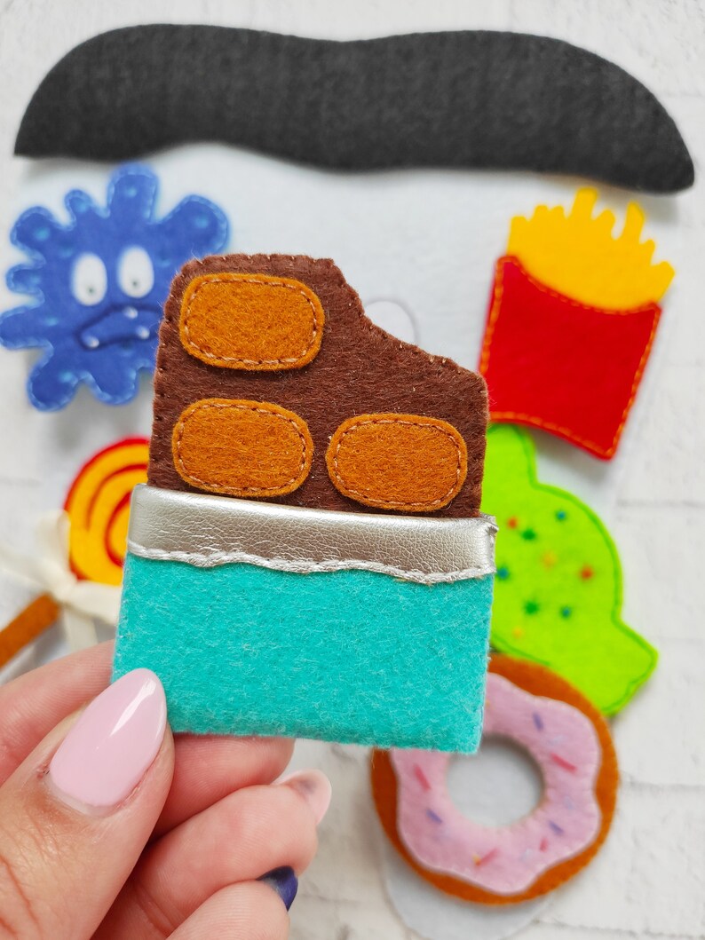 Felt Game clean Tooth. Felt Happy Tooth and Sad | Etsy