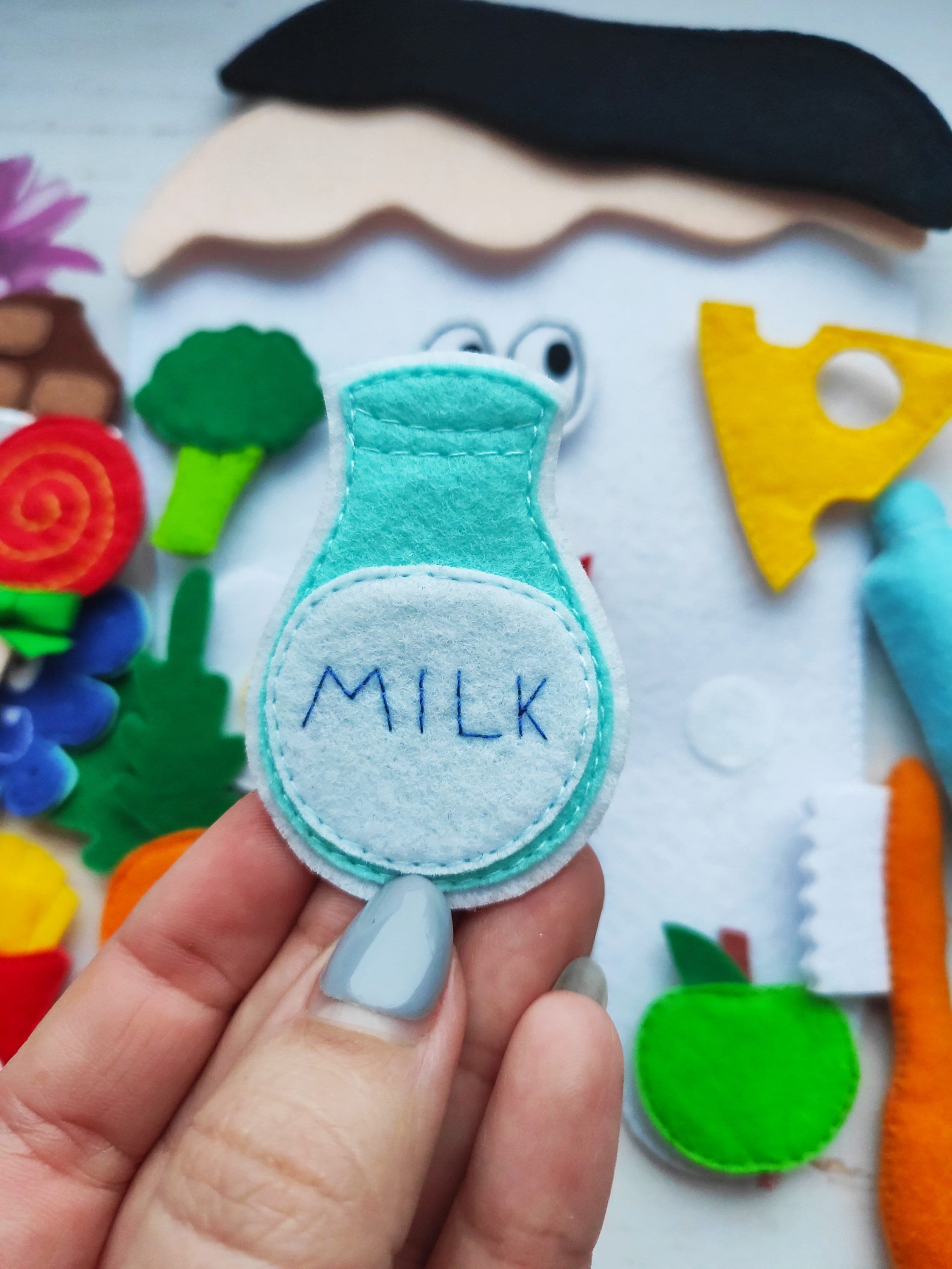 Felt Game "clean Tooth". Felt Happy Tooth and Sad Tooth. Tooth Brushing ...