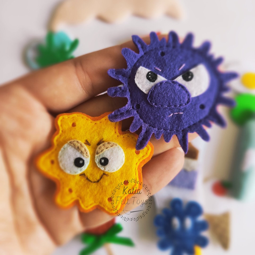 Felt Game "clean Tooth". Felt Happy Tooth and Sad Tooth. Tooth Brushing ...