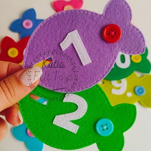 Rainbow Numbers Game, Counting Toy, Traveling Activity, Buttoning ...