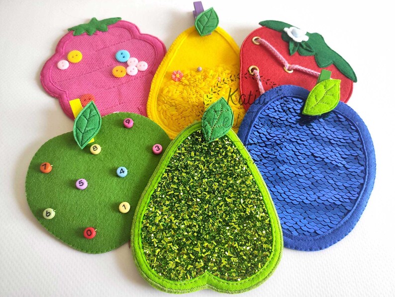 Tactile Sensory Fruits Are Safe Touch and Feel Felt Toys for | Etsy