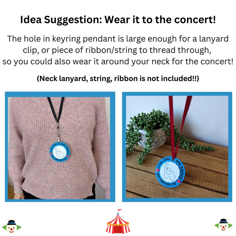 The Circus Live 2026 Fan-made Keyring, 3D Printed Wearable Concert ...