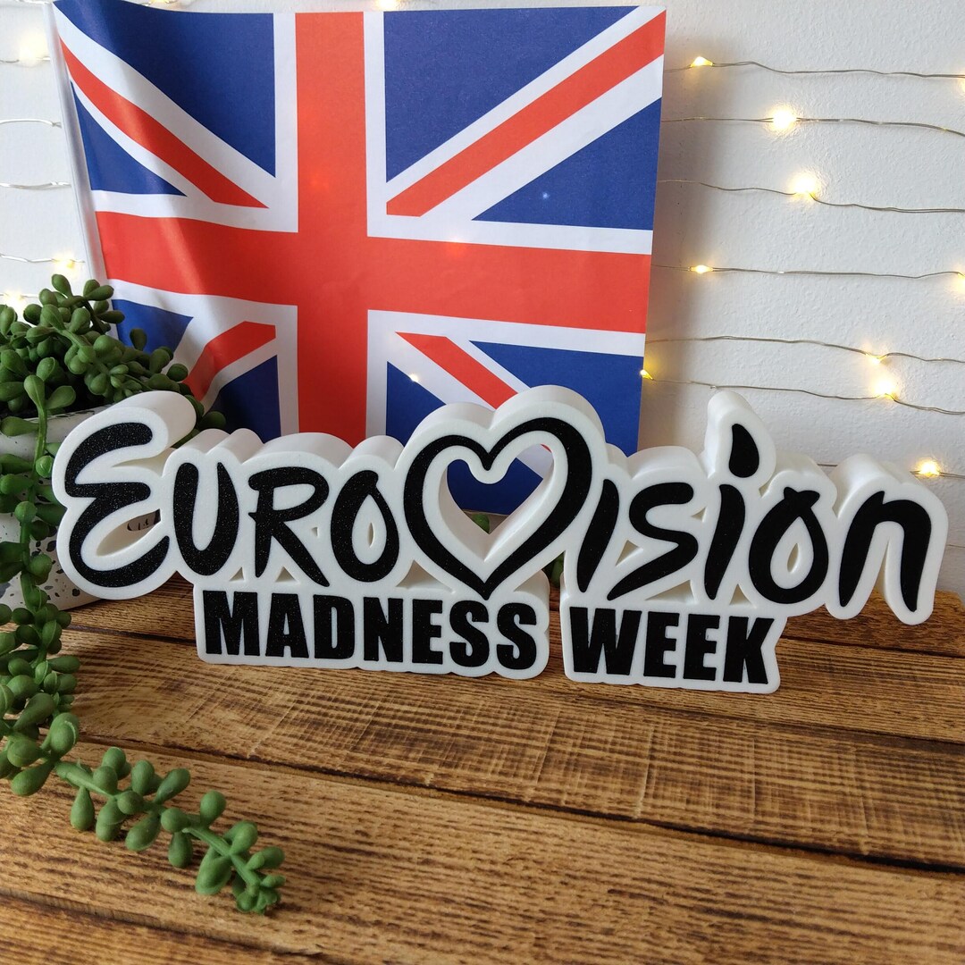 Eurovision Madness Week Sign 3D Printed, Eurovision Plaque, Eurovision ...