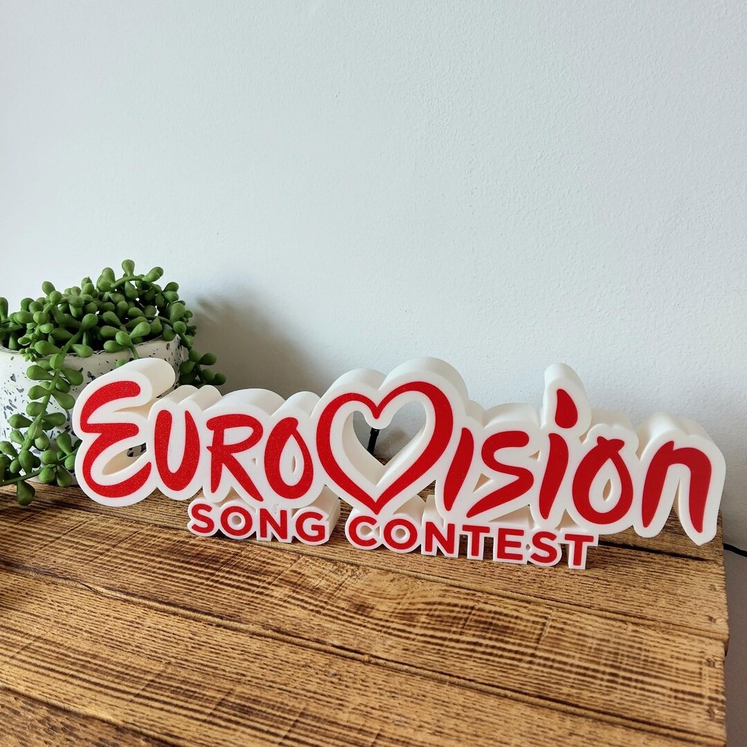 3D Printed Eurovision Song Contest Sign: Party Decor, Fan Gift - Etsy UK