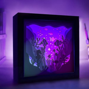 Ocean Fish, Underwater Shadow Box SVG, Under the Sea 3D Layered Paper ...