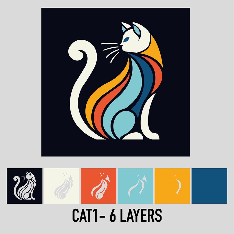 Cat Shadow Box SVG Bundle: 3D Layered Mandala (digital Download) - Etsy