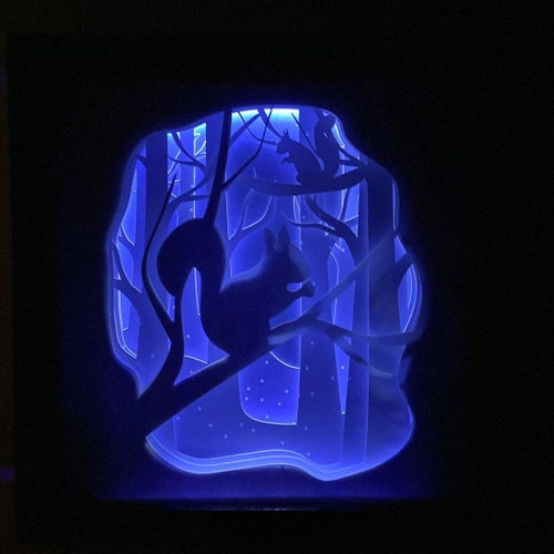 Wolf Moon 3D Paper Cut Light Box Template SVG Digital - Etsy