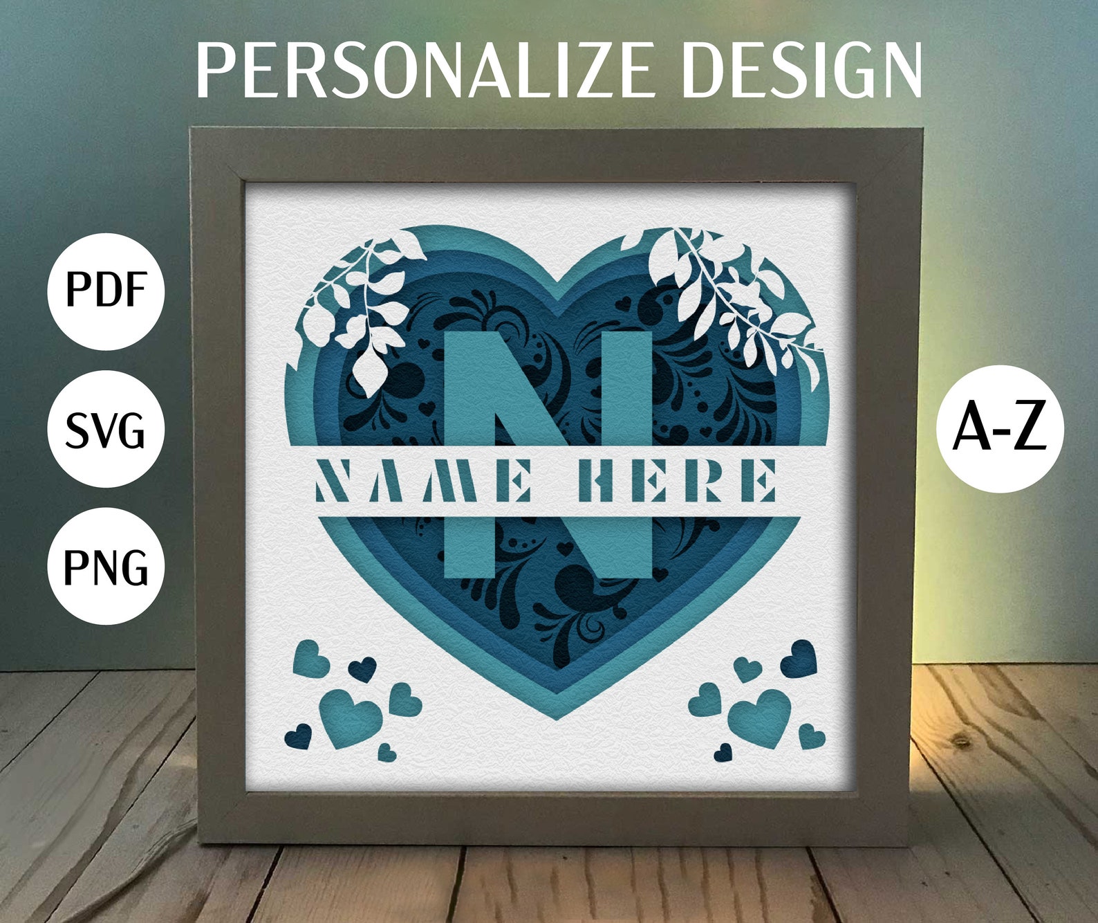 3D Split Monogram A-Z Shadow Box Custom Name Alphabet Family - Etsy