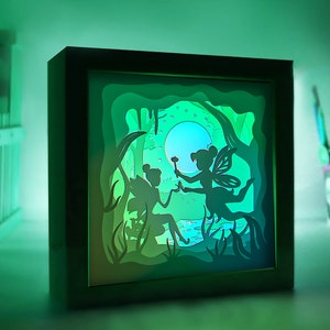 Fairy Moon Shadow Box, Lightbox SVG Paper Cut Shadow Box, Shadowbox ...