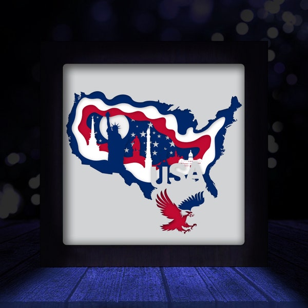 Shadow American Flag - Etsy