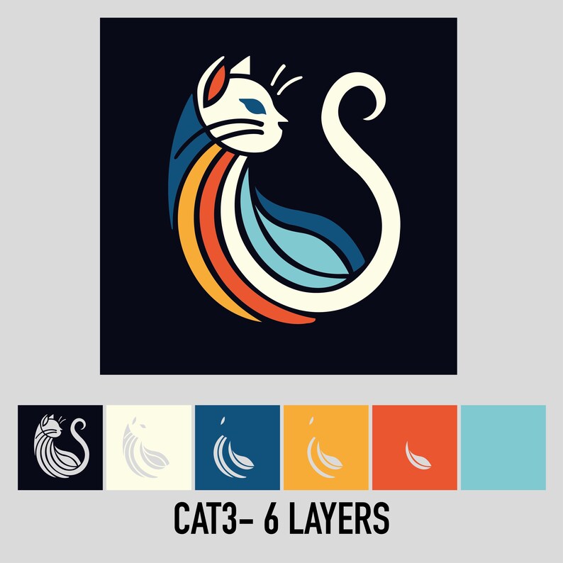 Cat Shadow Box SVG Bundle: 3D Layered Mandala (digital Download) - Etsy