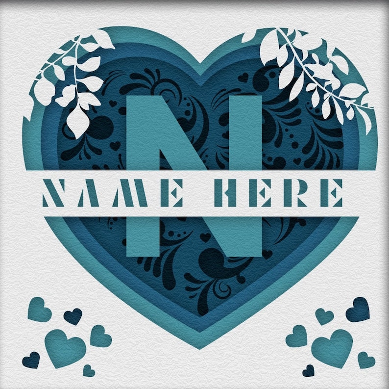 3D Split Monogram A-Z Shadow Box Custom Name Alphabet Family - Etsy