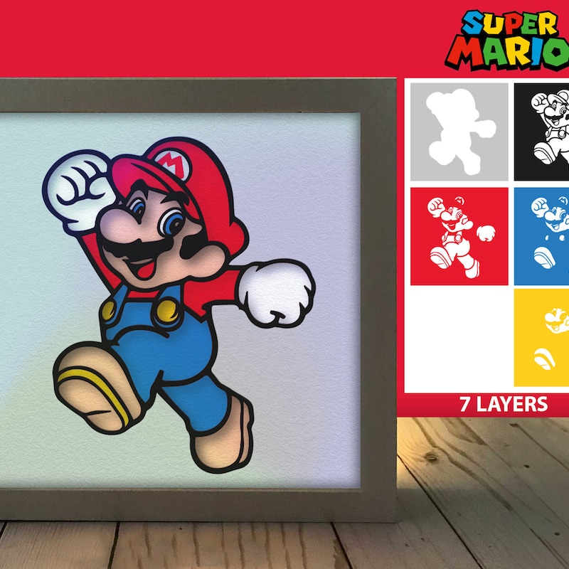 Mario Shadow Box - Etsy