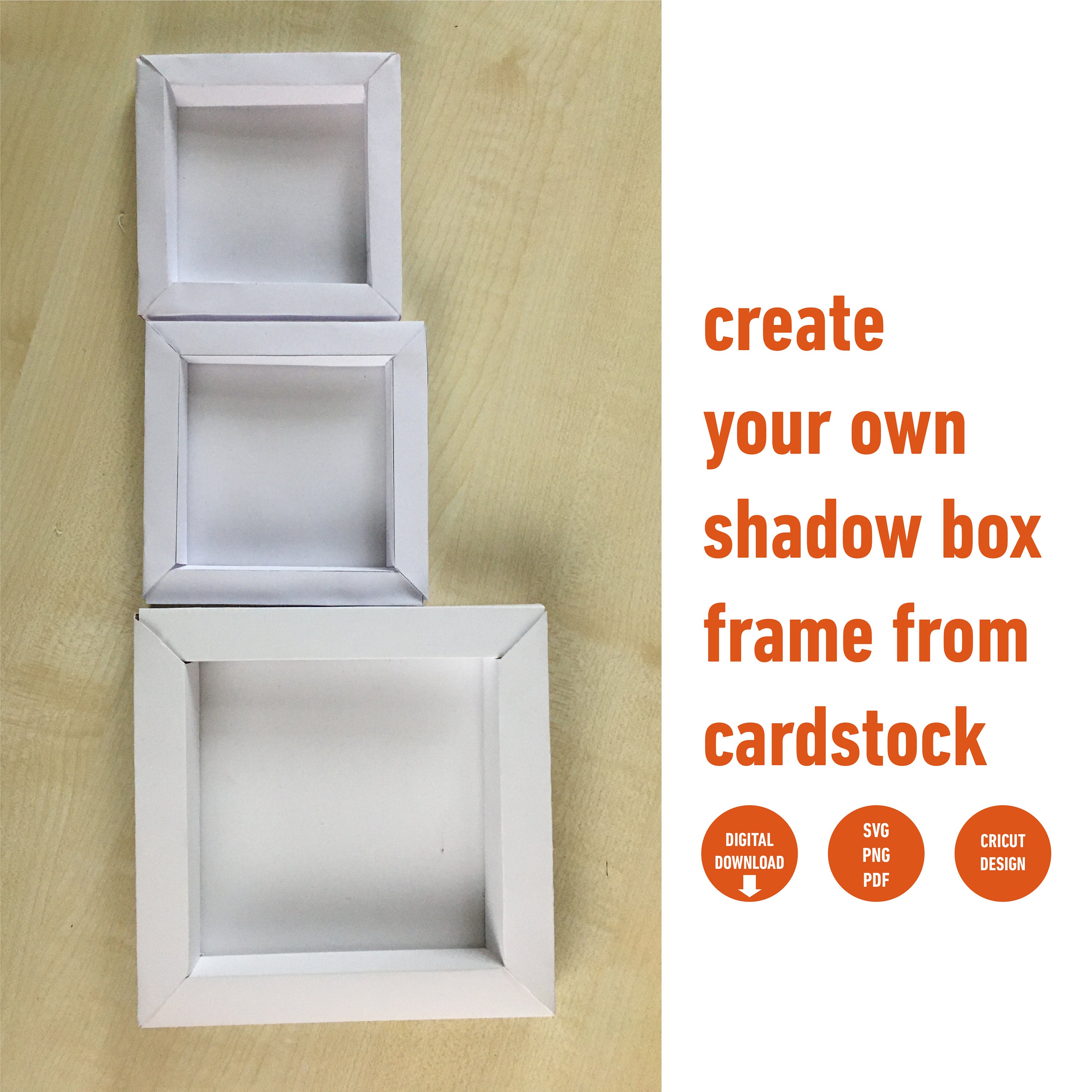Papercut Light Box Template: Card Stock Frame, Shadow Box SVG (digital ...