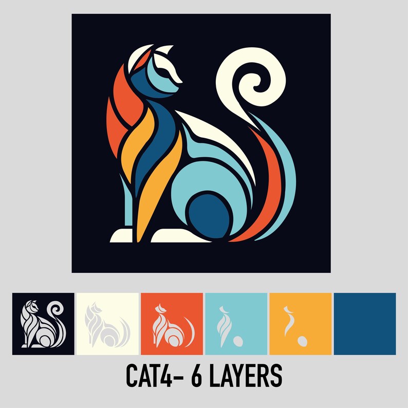 Cat Shadow Box SVG Bundle: 3D Layered Mandala (digital Download) - Etsy