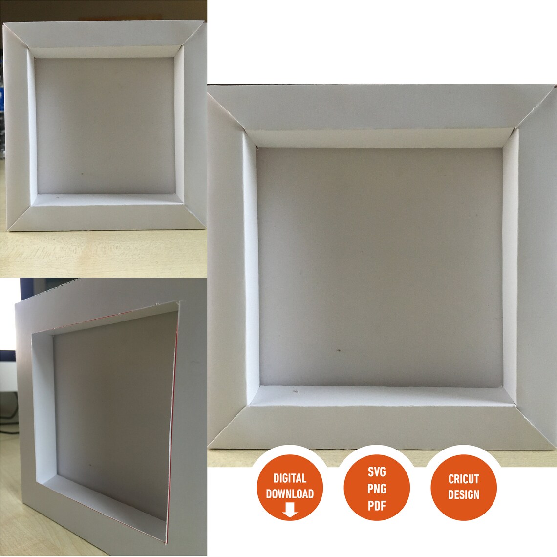 Papercut Light Box Template: Card Stock Frame, Shadow Box SVG (digital ...