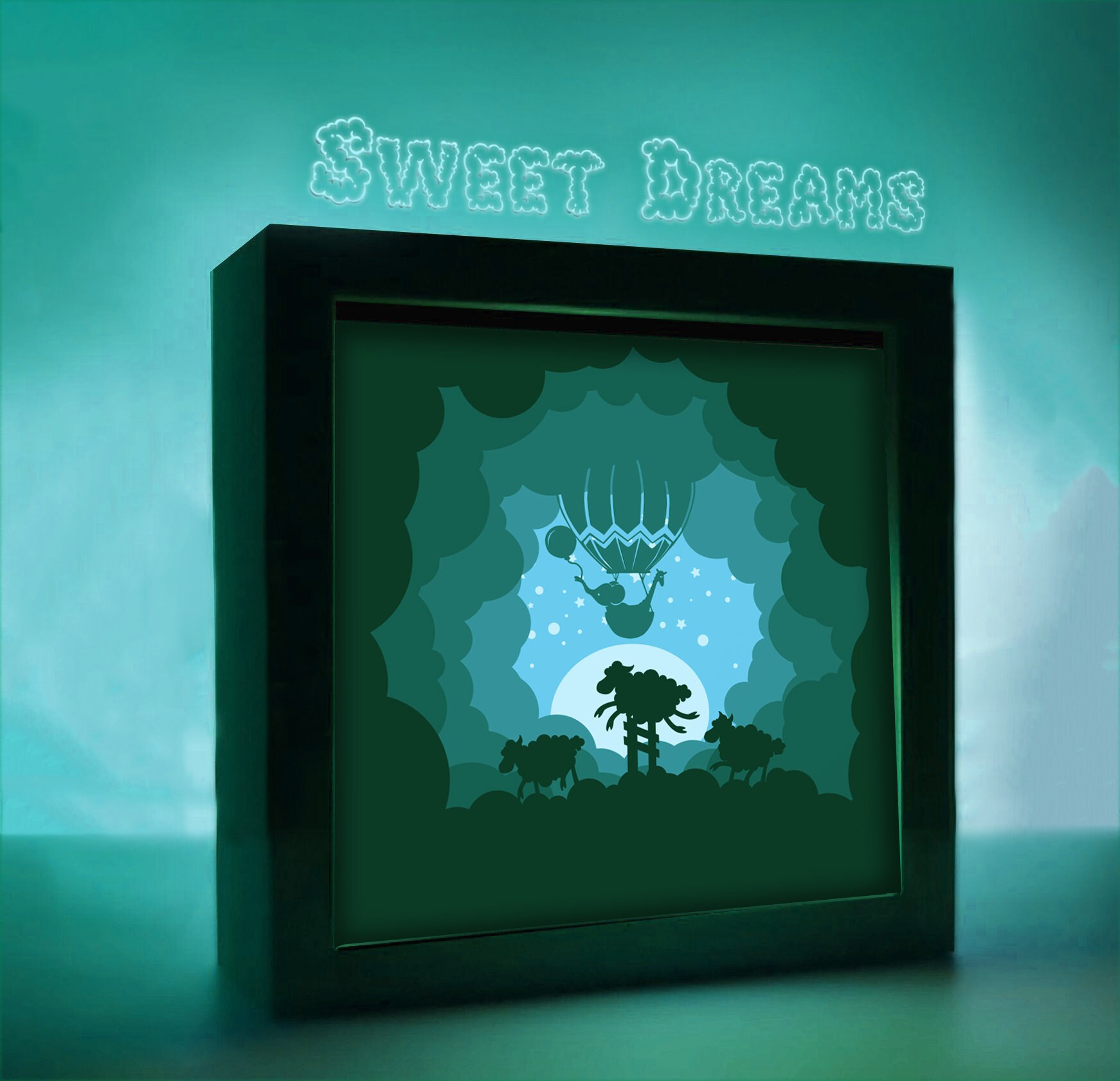 Sweet Drams Shadow Box Baby Nursery Baby Shower Air - Etsy