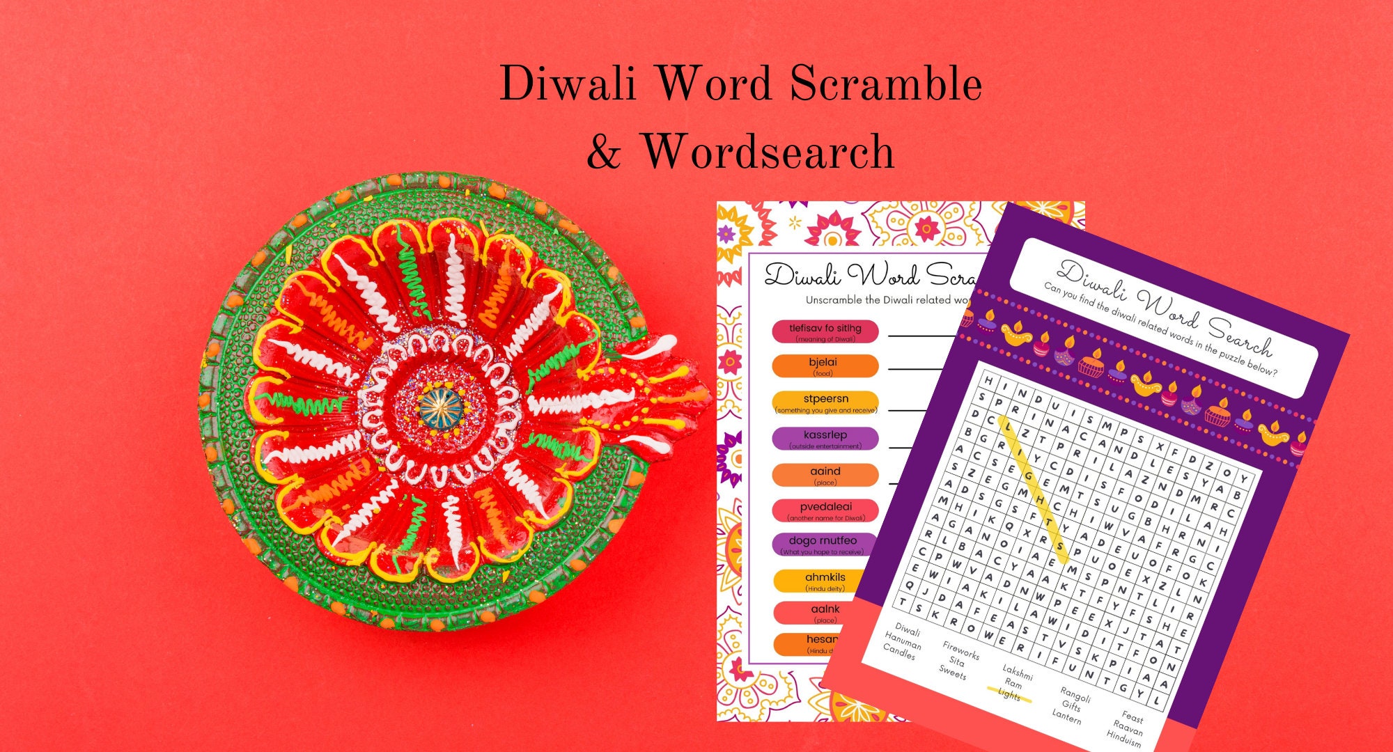 Printable Diwali Activity Sheets. Family Fun Activity. Diwali Printable ...