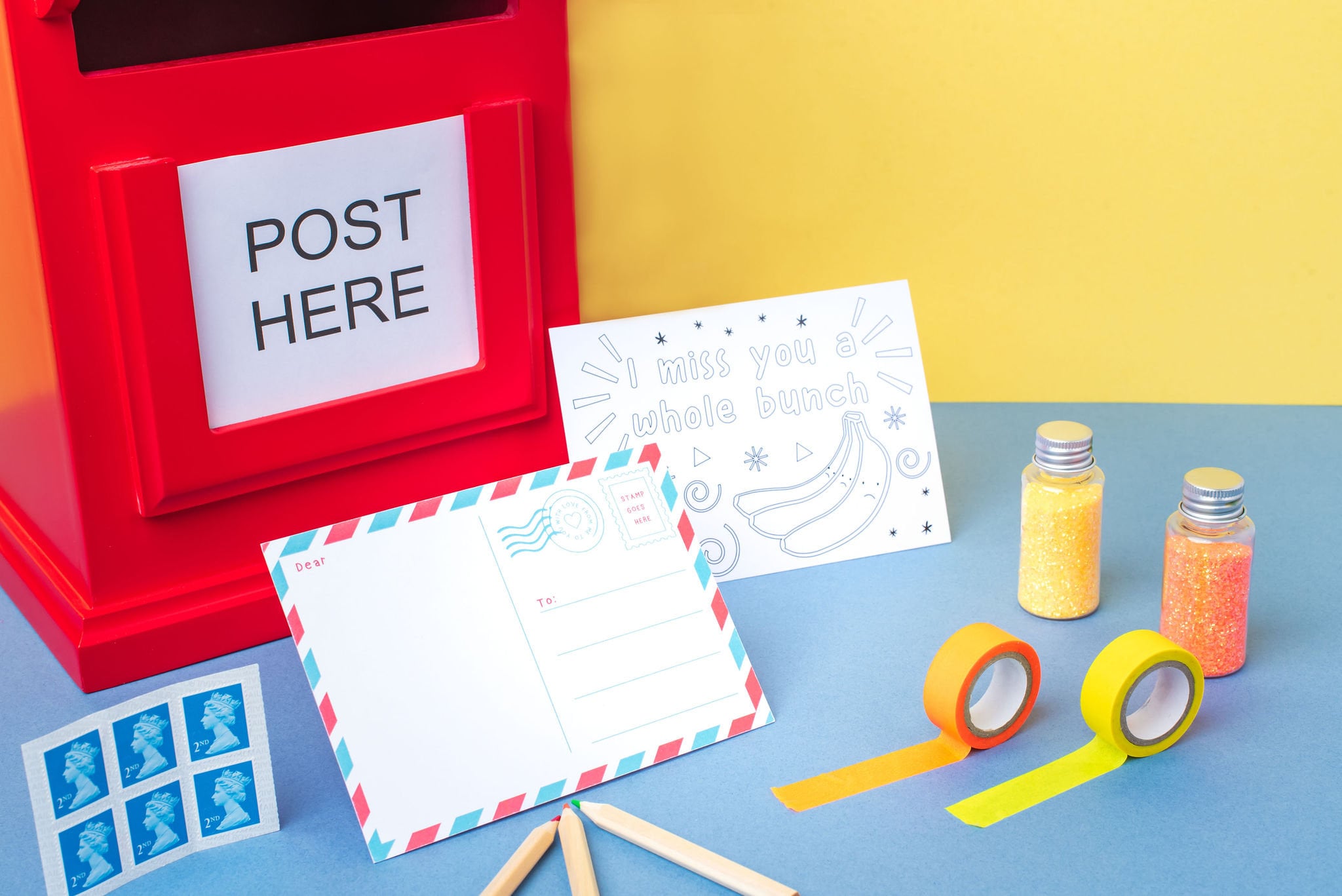 Happy Mail Colour in Postcards X10 - Etsy