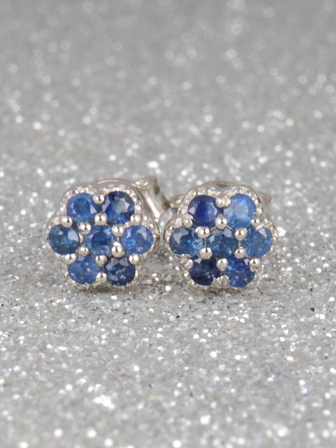 Natural Blue Sapphire Studs Sapphire Earrings Stud Earrings - Etsy