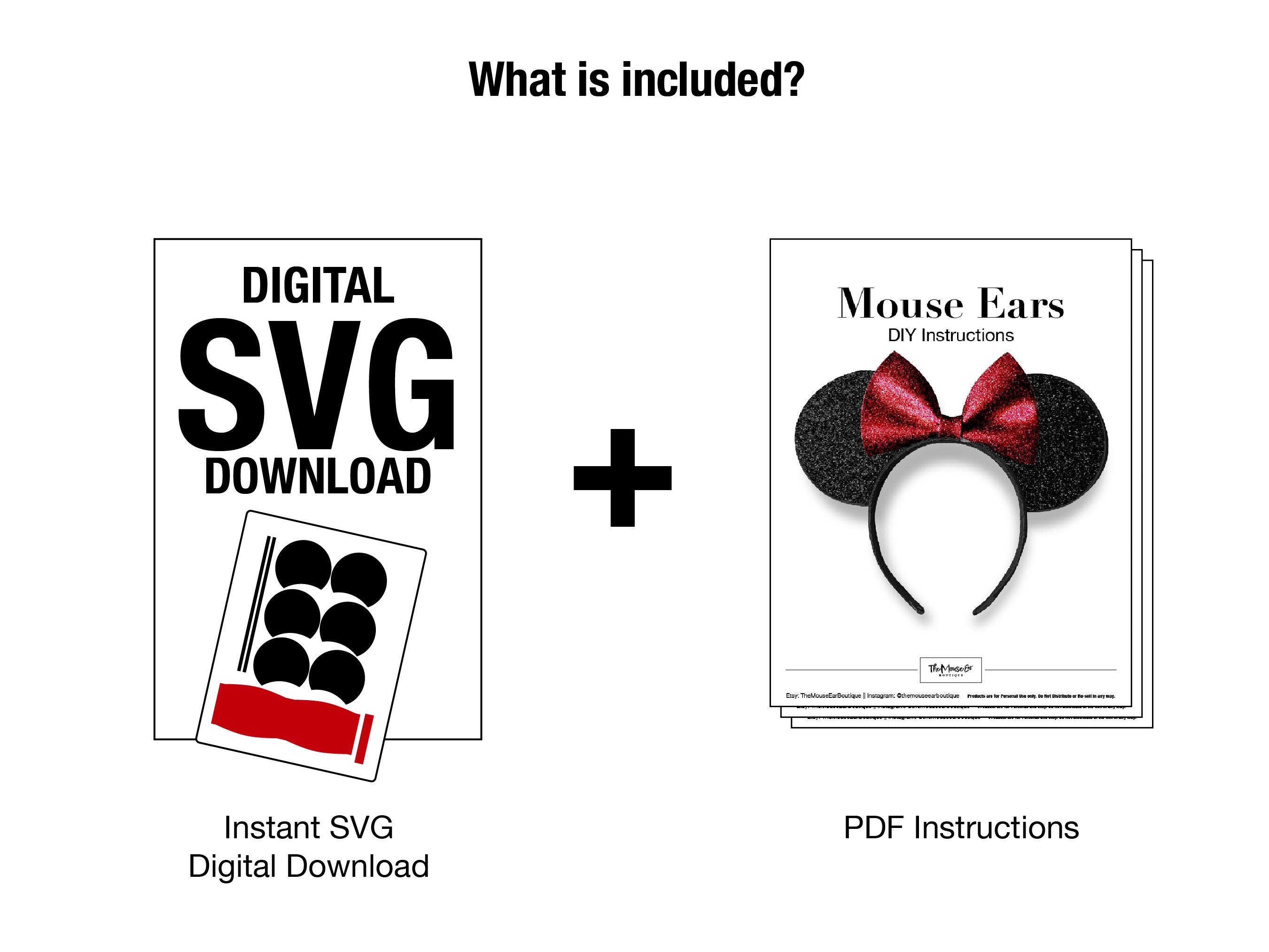 Headband SVG Mouse Ear Digital Download - Etsy