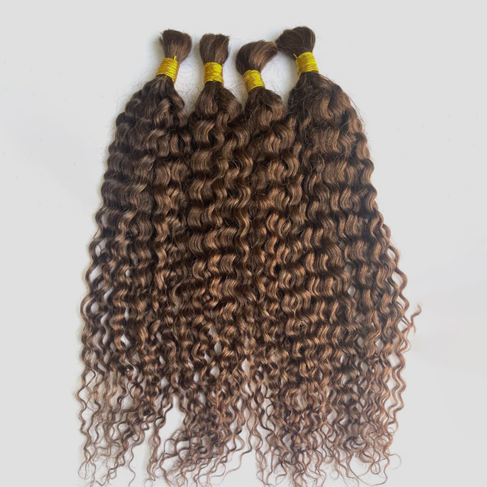 Brazilian Virgin Hair Deep Curly Bulk Hair Weaving for Braiding 100% ...