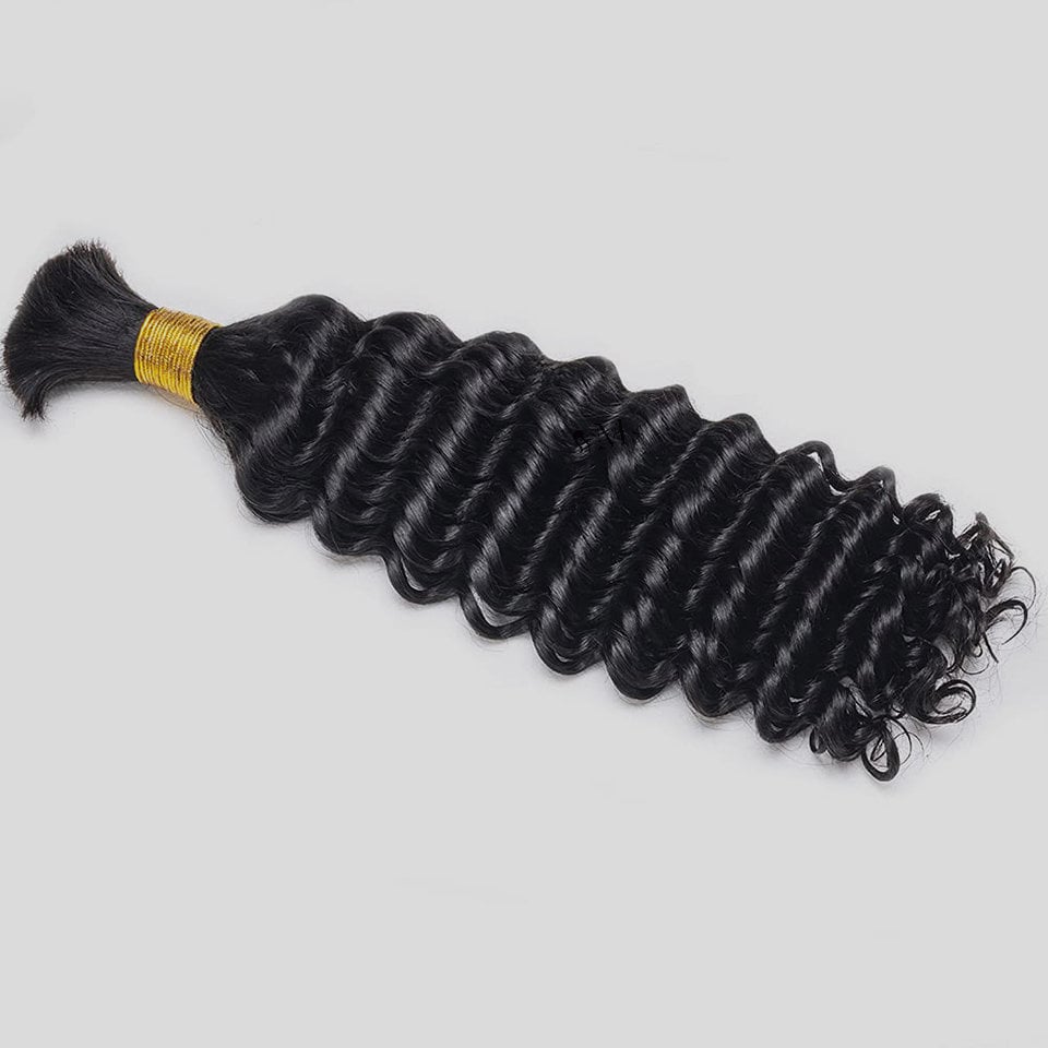 Human Bulks Hair Hair Piece Human Hair Bundles 1/2/3 Pcs/lot Remy Deep ...