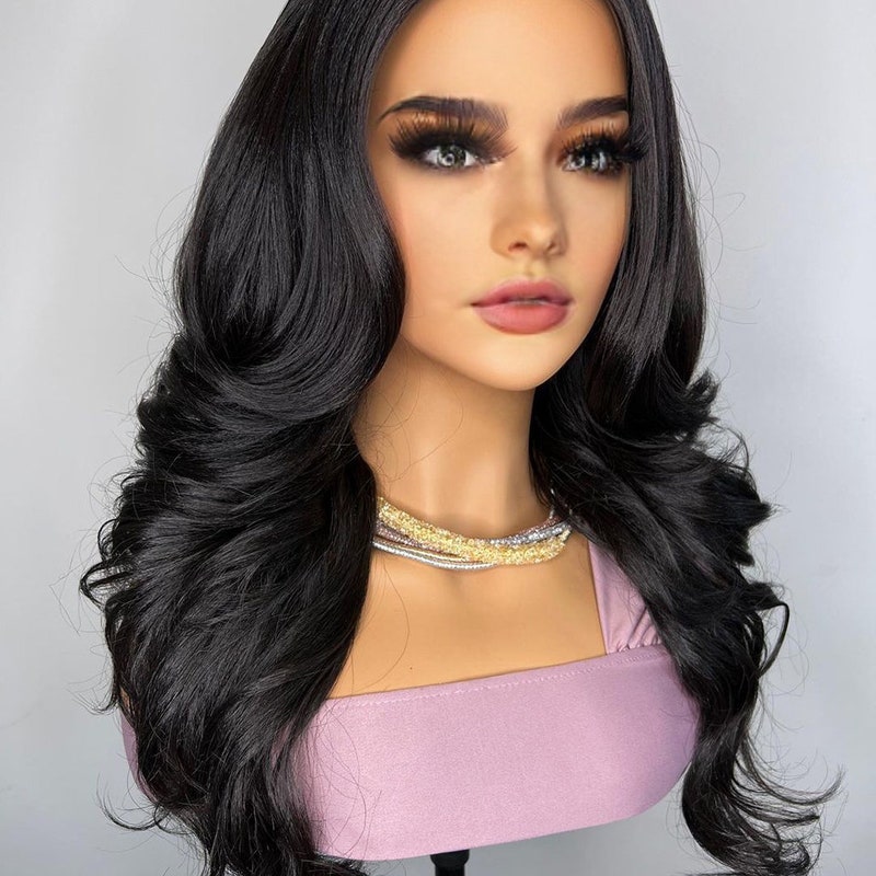 Black Lace Front Wig - Etsy
