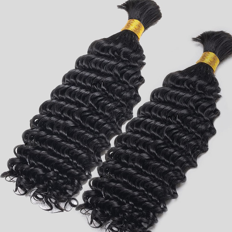 Human Bulks Hair Hair Piece Human Hair Bundles 1/2/3 Pcs/lot Remy Deep ...